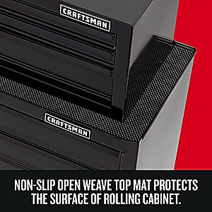 CRAFTSMAN Tool Chest Combo with Drawer Liner Roll, 26-Inch, Rolling, 5 Drawer, Black (CMST82763BK)