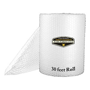 2 Rolls Mighty Gadget Brand 3/16" Air Bubble Cushioning Roll Perforated Every 12" - 12 inch W x 30 feet L per Roll Cushioning Moving Supplies (60 feet Total)