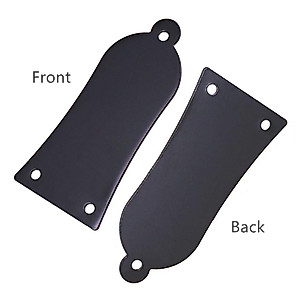 JD Chrome Plated Metal Guitar Truss Rod Cover Fit Epiphone Les Paul & SG Parts (Black)