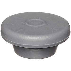 Wheaton W224100-181 Rubber 20mm Snap-On Style Stopper, Gray Chlorobutyl/46 (Case of 1000)