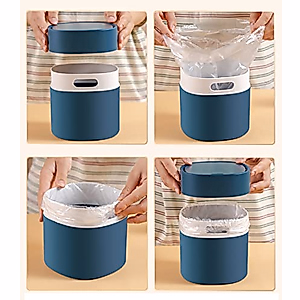 Lawei 2 Pack Mini Trash Can with Lid, 2 Liter/0.5 Gallon Countertop Trash Can Wastebasket Desktop Garbage Can for Bathroom Vanity, Desktop, Kitchen, Tabletopand Office