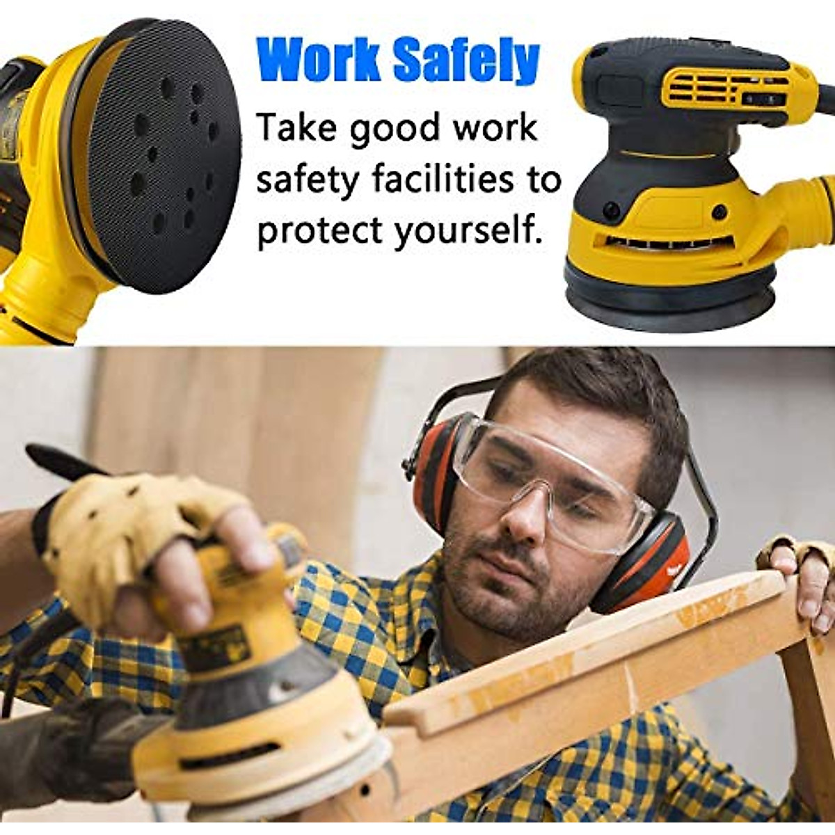 5 Inch 8 Hole Replacement Sander Pad for DeWalt Sander - 5" Hook & Loop Sanding Backing Pad for DW420/K, DW421/K, DW423/K, DW426/K, D26453/K, D26451 Orbital Sander