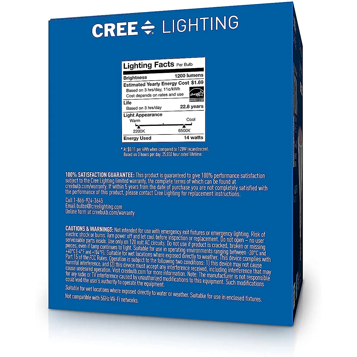 Cree Lighting Connected Max Smart Led Bulb Par38 Outdoor Flood Tunable White + Color Changing, 2.4 Ghz, Works With Alexa And Google Home, No Hub Required, Bluetooth + Wifi, 1Pk