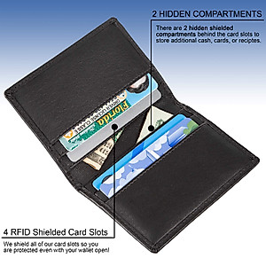 RFID Slim Bifold Wallet Card Holder - Minimalist Front Pocket Wallet for Men