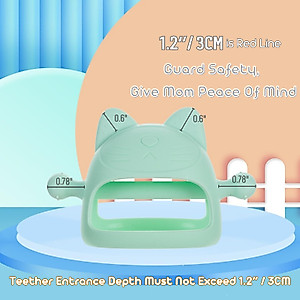 KRYHONVA Cat Glove Silicone Baby Teething Toy for 6month-3year Infants, Baby Chew Toys for Sucking Needs, Hand Pacifier for Breast Feeding Babies, Car Seat Toy for New Born