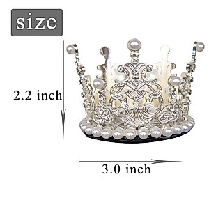 3T-SISTER Cute Crown Crystal Crown for Ski Helmet Reusable Velcro Design (Helmet not Included)