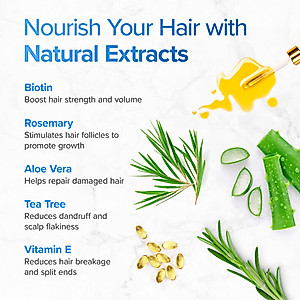 DermaChange Biotin Shampoo and Conditioner Set - Hair Growth Shampoo and Conditioner for Men & Women - Shampoo Conditioner for Dry, Damage & thinning hair with Tea Tree, Manuka Honey & Rosemary 16oz