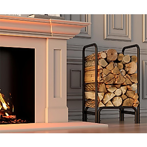 Fire Beauty Firewood Rack Log Holder,Log Storage Holder,Storage Rack,Firewood Stacker for Fireplace Indoor Outdoor(Small)
