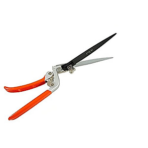 Q-yard QY-741F Flower Bed and Grass Shear - Extra Sharp Garden Hand Pruners, Easier Cutting, Comfortable Ergonomic, Less Effort - Gardening Scissors for Men & Women , Orange