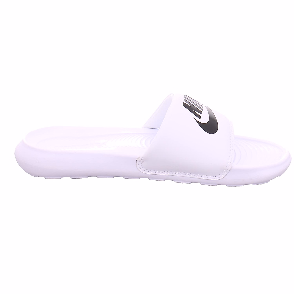 Nike Women's Victori One Slides Sport Sandal, White/Black-White, 8