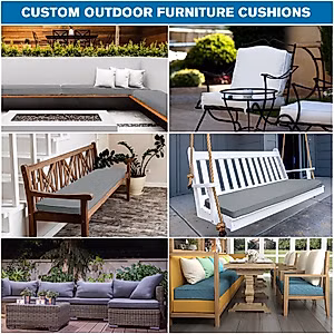SXROMDA Customize Bench Cushion, Furniture Cushion, High Density Memory Foam, Linen Washable, Non-Slip Bench Pad for Shoe Bench Rack, Window, Piano, Dining (Custom Size, Dark Coffee)
