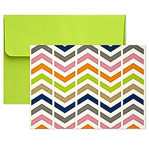 Hallmark Blank Cards (Stripes, Dots, Flowers, 40 Cards with Envelopes), Model Number: 5WDN2067