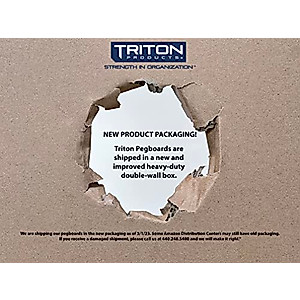Triton Products HDW-4 High Density Fiberboard, 24" x 48" x1/4", White (Set of 4) Pegboard, 24 Inch W x 48 Inch H x 1/4 Inch D, 4 Count