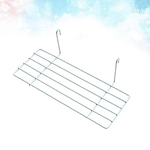 VOSAREA Hanging Straight Shelf for Wire Wall Grid Panel Display Rack Home Room Decor 25x10cm (White)