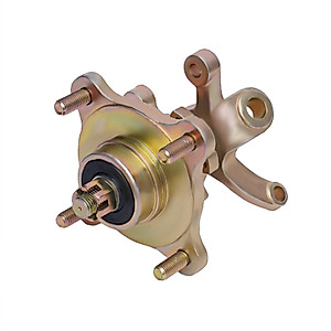 Front Brake Disc Rotor Kit Assmbly, ATV Front Wheel Rim Hub Steering Knuckle Brake Disc Caliper for Go Kart Buggy ATV Quad 125/150/200/250CC