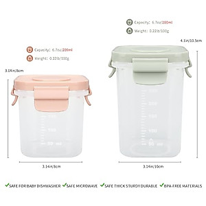 Songhak Baby Food Storage Containers Jars Lids Freezer Plastic Snack Puree Containers With Removable Ice Pack Safe Leak-proof Microwave Dishwasher 12 Set
