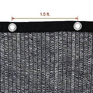 Agfabric 10x12ft Shade Cloth 50% Sun Shade Cloth with Grommets for Garden Patio, Black