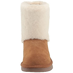 Koolaburra by UGG Girls Aubrei Short Fashion Boot, Chestnut, 4 Big Kid US
