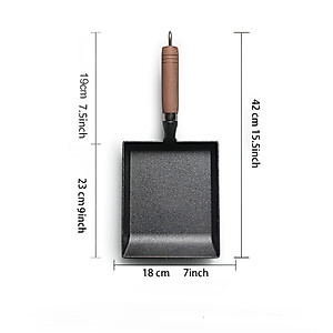 Rong Tian X Tamagoyaki Japanese Omelette Pre-Seasoned Mini Skillets Wooden Handle 9×7 Inch