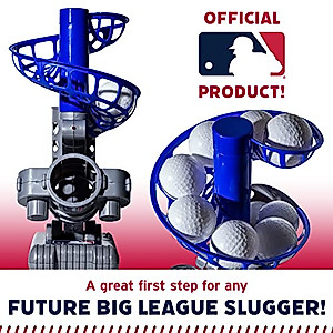 Franklin Sports MLB Kids Electronic Baseball Pitching Machine - Automatic Youth Pitching Machine with (6) Plastic Baseballs Included -Youth Baseball Pitcher for Kids Ages 3+