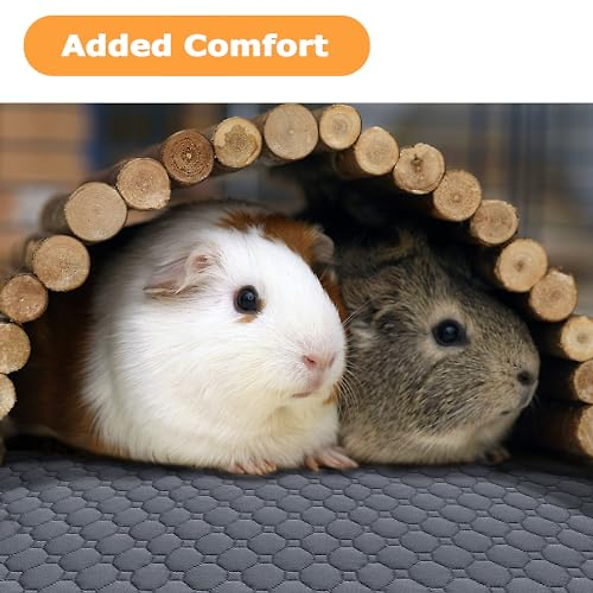 Cimiycob Guinea Pig Cage Liners, 3 Pack 47x 24 Washable Guinea Pig Pee Pads, Waterproof Reusable & Anti Slip, Super Absorbent Guinea Pig Bedding for Small Animal, Rabbit, Bunny, Chinchilla