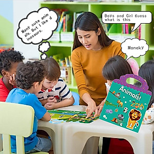 Sticker Books for Kids 2-4, Reusable Sticker Books for Toddlers 1-3 Farm, Ocean and Animals Theme Activity Books Stickers for Girls Boys Preschool Education Learning Toys Birthday Gift