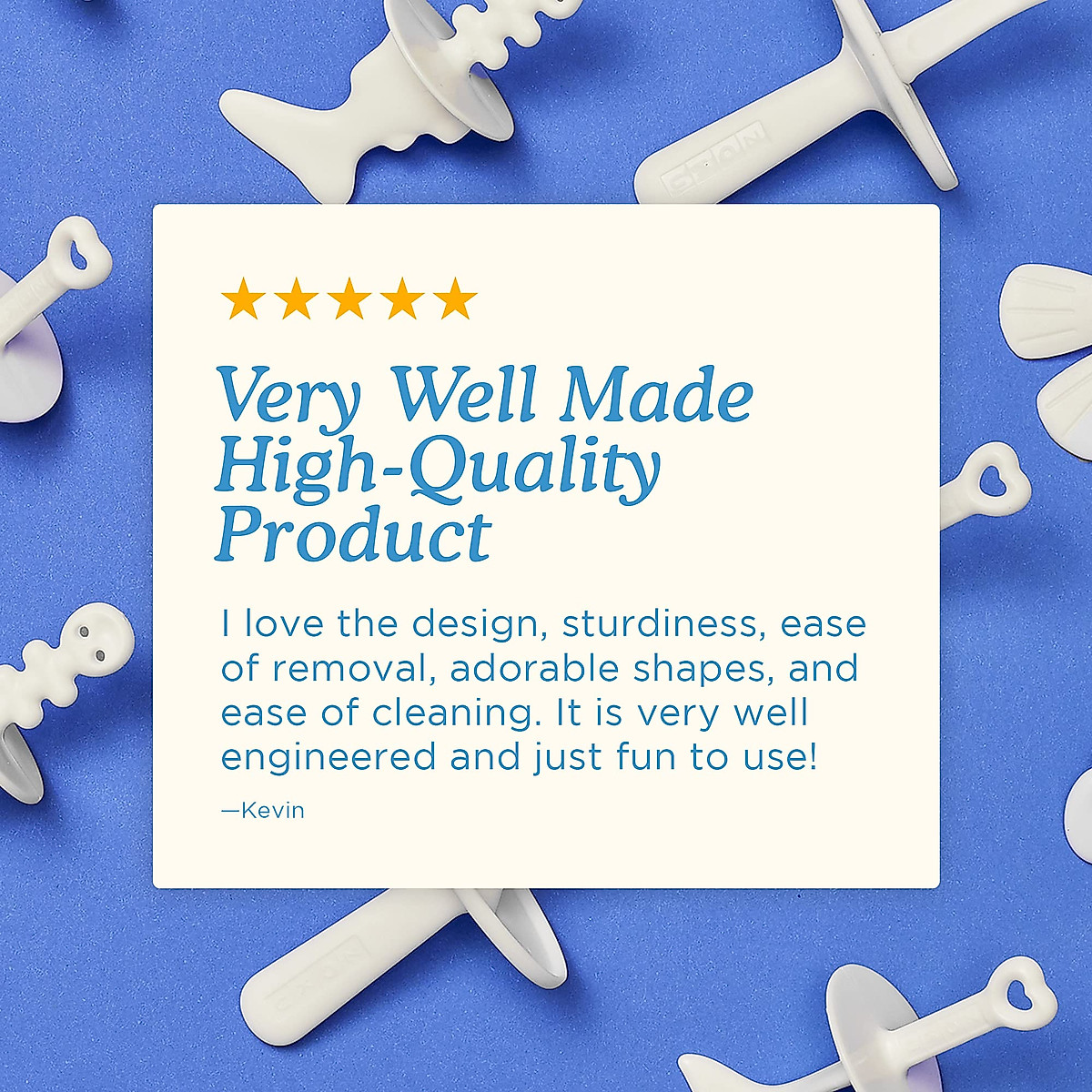 Zoku Fish Pop Molds, 6 Different Easy-release Silicone Popsicle Molds in One Tray, Unique Sea-creature Designs, BPA-free