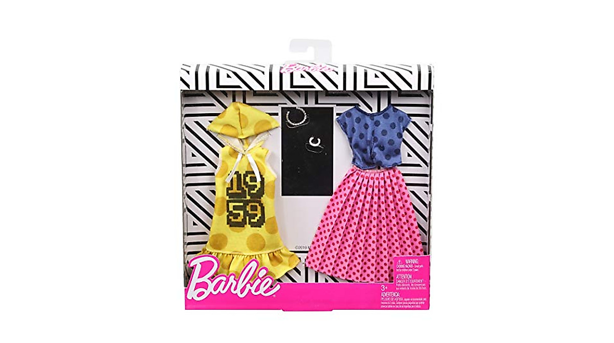 Barbie Doll Clothes: 2 Stylish Polka Dot Outfits & Accs