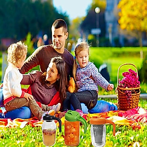 yagyu 2-piece set of wide mouth Mason jar with handle, reusable leak proof seal, protein powder plastic cap, Mason jar 86mm cold extraction cap (bottle not included) (Black Blue Orange)