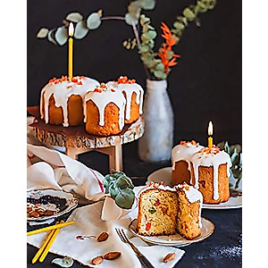 Hyoola Beeswax Birthday Candles – 24 Pack Mini Birthday Candles - All Natural 100% Unscented Pure Beeswax Candles - Handmade in The USA - Yellow