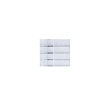 LA' HAMMAM FINE Living 4 Pieces Pack 13×13 inches Cotton Made Luxury Washcloths for Face, Bathroom, Hotel, Gym & Spa | Soft Feel Fingertip, Quick Dry and Highly Absorbent Turkish Towels – White