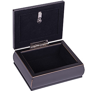 Cottage Garden Love You to The Moon Black Rope Trim 4.5 x 3.5 Tiny Square Jewelry Keepsake Box