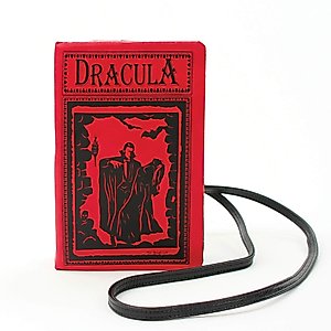 Dracula Book Cross Body Bag in Vinyl, Red