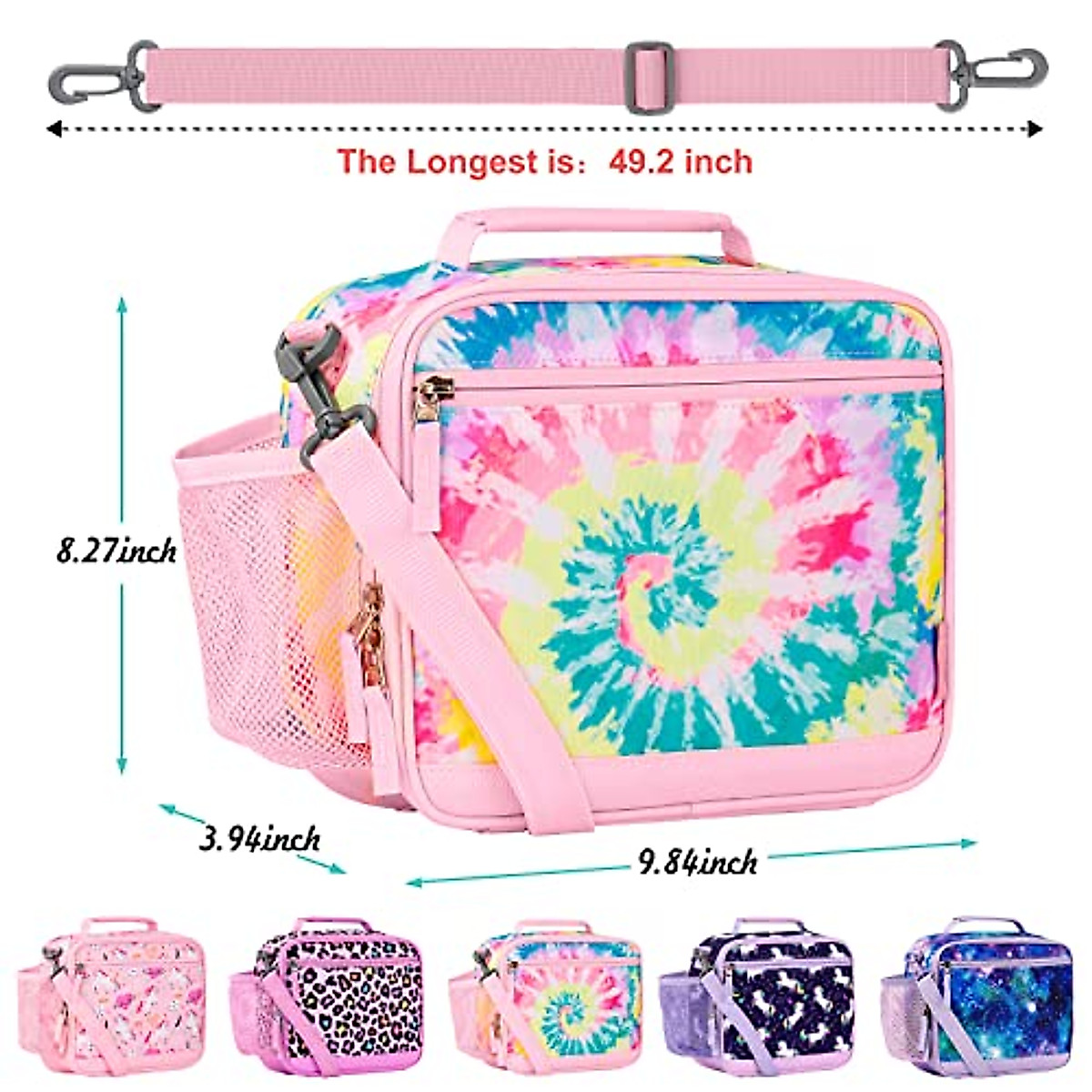 Choco Mocha 15inch Tie Dye Backpack + Lunch Bag