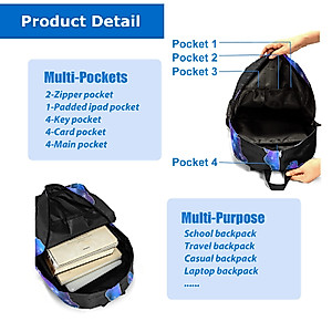 Personalized School Backpack,Galaxy Butterfly Custom Casual 17 Inch Durable Bag for Girls Boys