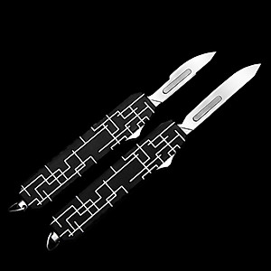 WARHERO Aluminium Alloy Pocket Knife with Clip Box Cutter EDC Scalpel Outdoor Utility Knife 10pcs #60#24 Carbon Steel Blades