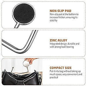 WINOMO 6pcs Purse Clip for Table Zinc Alloy Decorative Handbag Table Hook Holder Bag Hanger Under Counter Handbags Hook for Tabletop Desk Fireplace Bar Restaurant