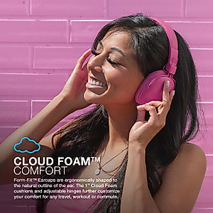 JLab Studio Pro Bluetooth Wireless Over-Ear Headphones, 50+ Hour Bluetooth 5 Playtime, EQ3 Sound, Ultra-Plush Faux Leather & Cloud Foam Cushions, Track and Volume Controls, Pink