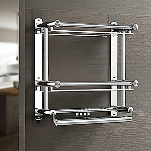 FVRTFT Shower Caddy Shelf with 4 Hooks, Caddy Organizer Wall Mounted Rustproof Basket with Adhesive,Stainless Steel, Storage Rack for Bathroom Shower Kitchen (Size : 60cm)
