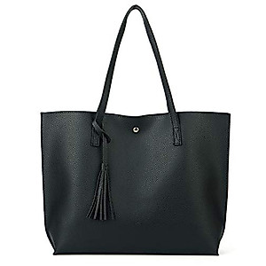 Nodykka Women Tote Bags Top Handle Satchel Handbags PU Faux Leather Tassel Shoulder Purse