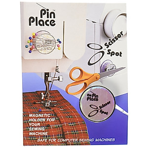 Blue Feather Scissor Spot/Pin Place Magnetic Holder-