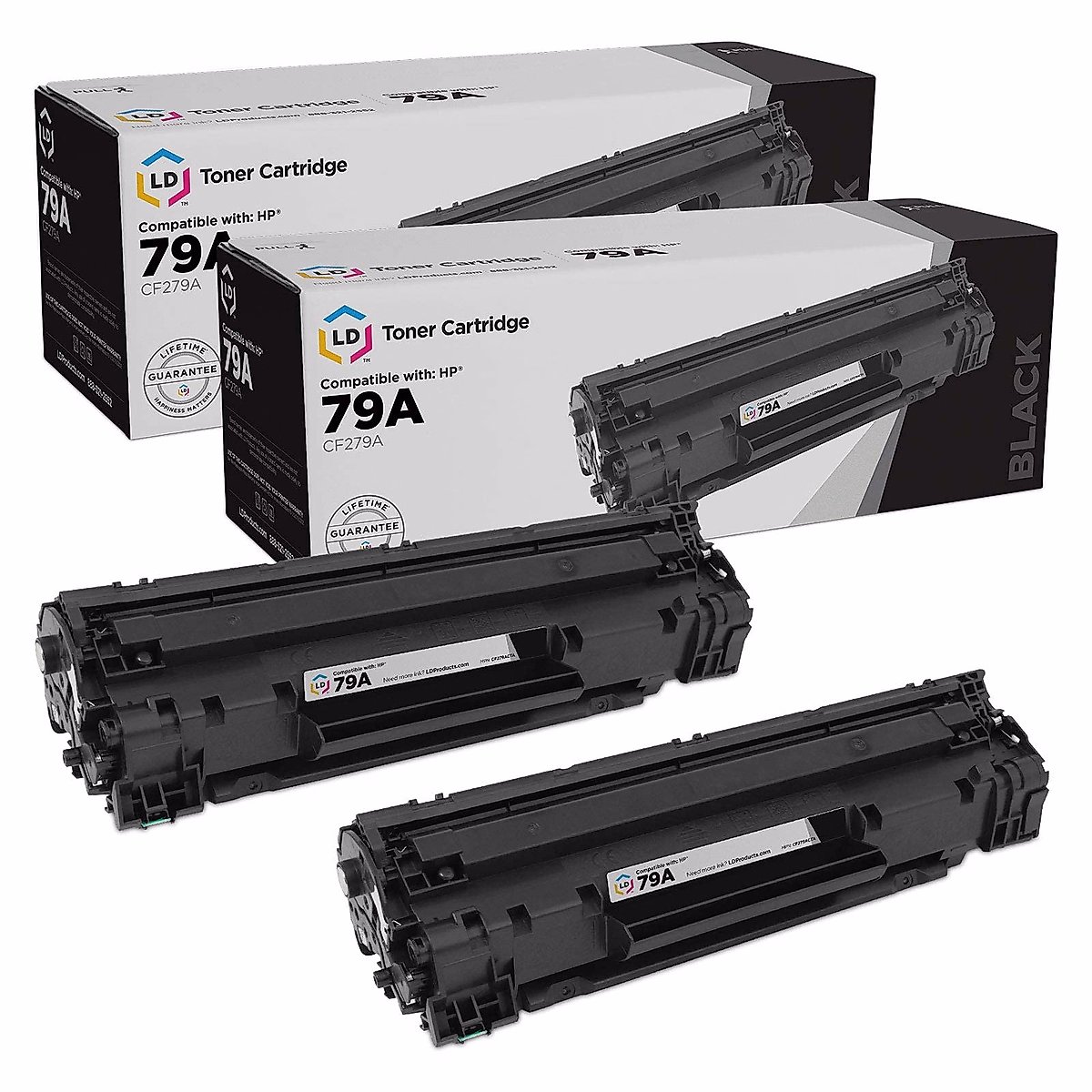 LD Products Compatible Toner Cartridge Replacements for HP 79A CF279A (Black, 2-Pack) Compatible with The Following HP M12a, M12w, MFP M26a, MFP M26nw