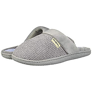 Dearfoams Women's Samantha Knit Closed Toe Scuff Slipper, Sleet, Medium