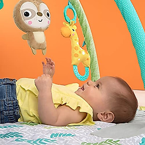 Bright Starts Hug 'N Cuddle Activity Gym & Playmat with Take-Along Toys