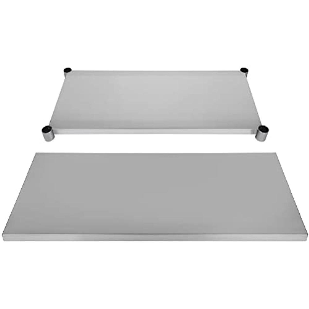 24 x 30 in Stainless Steel Prep Work Table Kitchen Restaurant NSF Food Table with Undershelf Durable 2 Layers Adjustable Sturdy Corrosion Rust Resistance for Home Business Garage Warehouse Restaurant