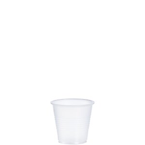 Dart Y35 3.5 oz Trans Ribbed Wall PS Cup (Case of 2500)