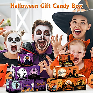 Halloween Candy Treat Box Set, 12 Pcs Treat Goodie Boxes Halloween Party Favors Boxes, Halloween Cardboard Funny Boxes for for Candy Snacks Cookie Small Gifts Halloween Party Supplies Kids Birthday