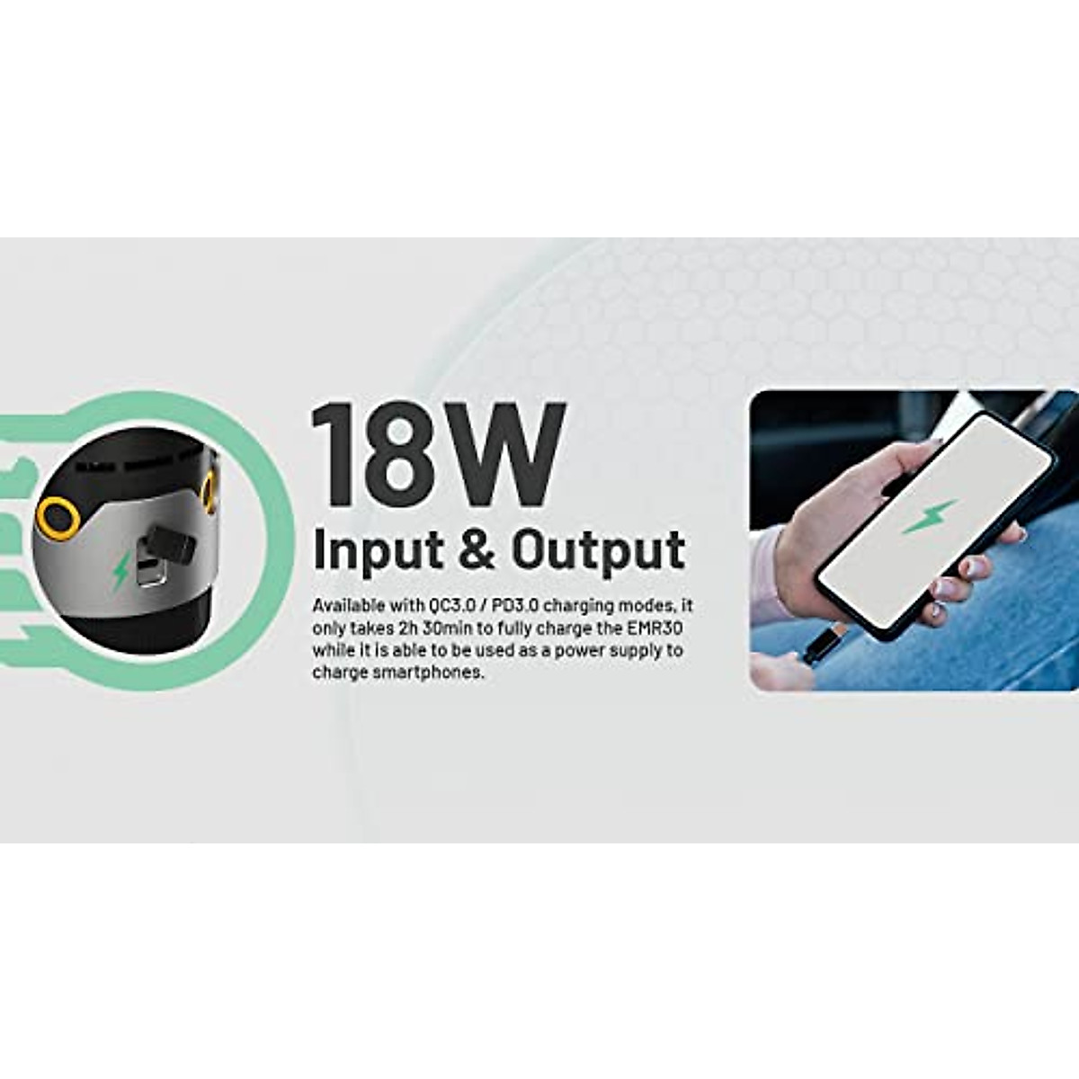 Nitecore EMR30 Portable Mosquito Repeller for Outdoor, 20 ft Protection Zone, Rechargeable Ultrasonic with 10 Repellent Mat and Nitecore Sticker