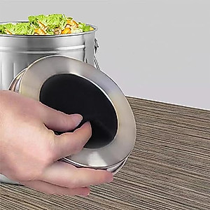 Oungy 24 PCS 6.3 Inch Charcoal Filters for Compost Bucket, Compost Filters for Countertop Bin, Kitchen Compost Bin Countertop Charcoal Filter, Compost Bin Filters Charcoal, 0.4" Thickness
