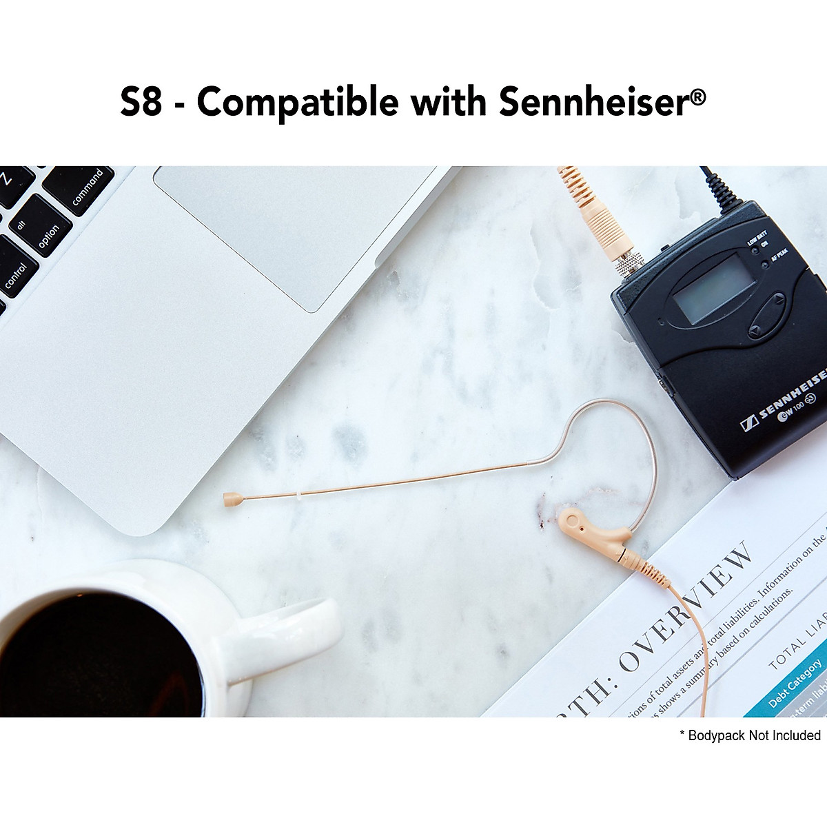 Airwave Technologies HSD-Slimline+SE Single Ear Head Worn Microphone - Sennheiser Compatible